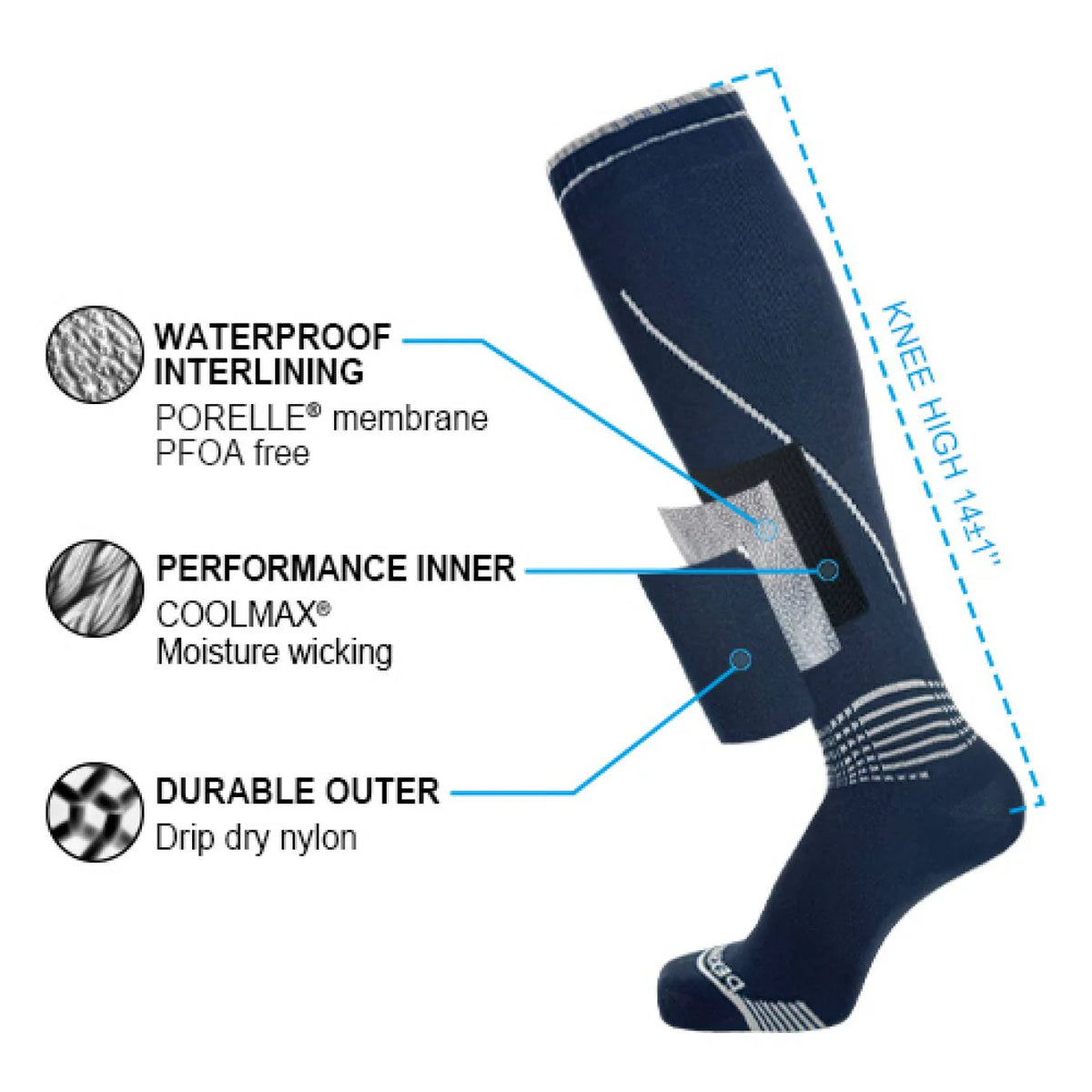 Dexshell - Longlite Waterproof Socks – LETS RUN